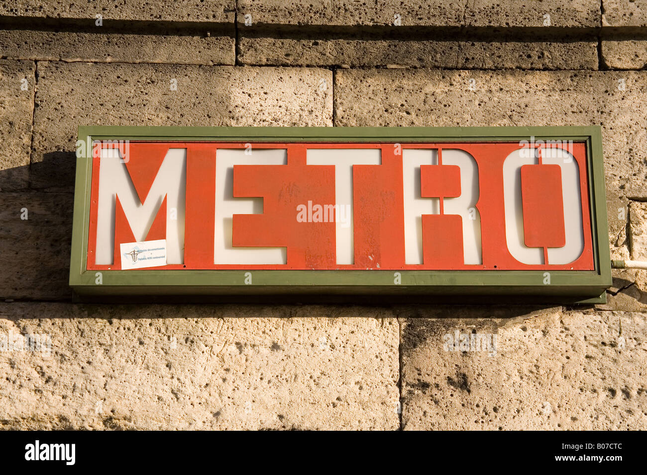 Metro underground sign, Paris France Stock Photo - Alamy