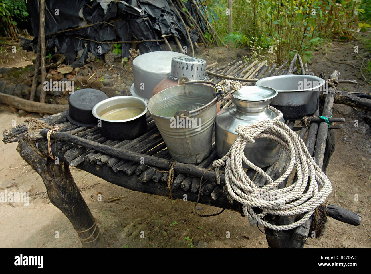 Water utensils. Katkari tribe Stock Photo - Alamy