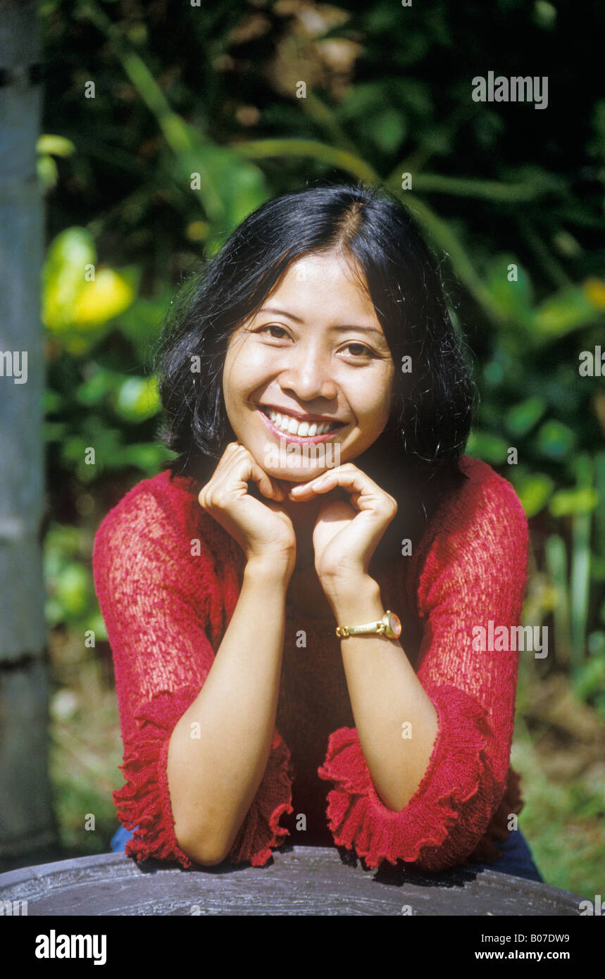 Young Balinese Woman Portrait Ubud Bali Indonesia Stock Photo - Alamy