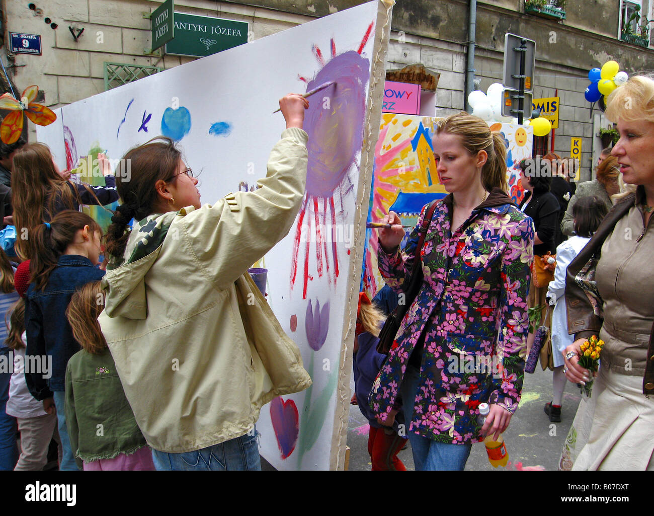 Poland Krakow fun at Jozefa Days Kazimierz district Stock Photo - Alamy