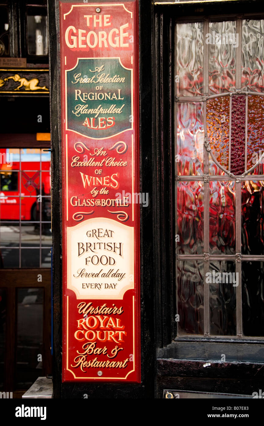 the entrance of the George, a pub in London, England Stock Photo - Alamy