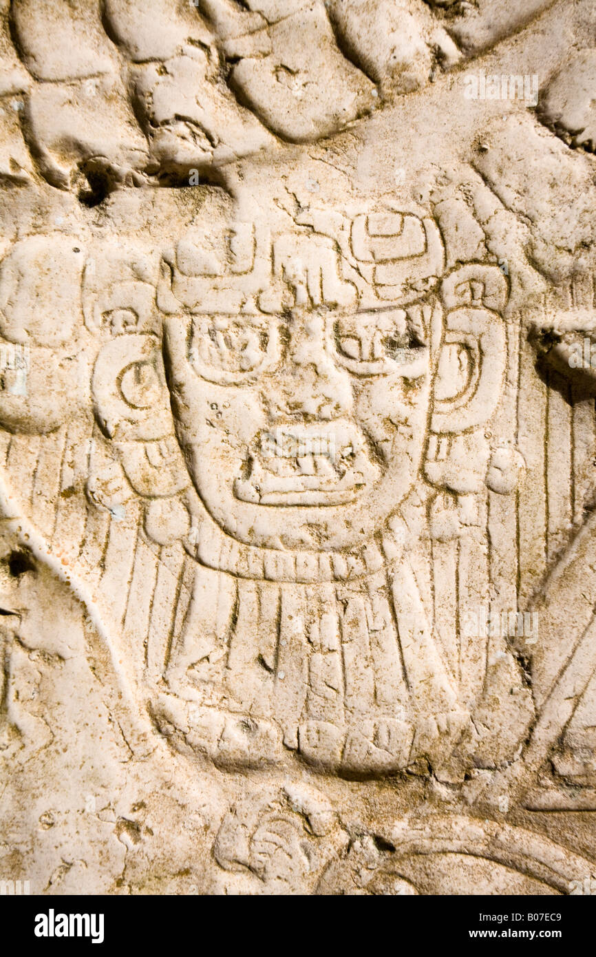 Belize, Lamani, Stela 9 (AD625 Stock Photo - Alamy