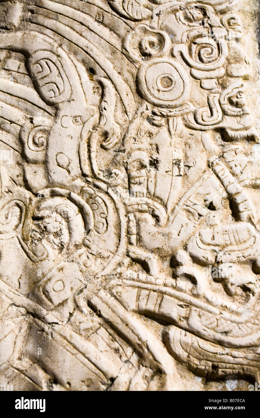 Belize, Lamani, Stela 9 (AD625 Stock Photo - Alamy