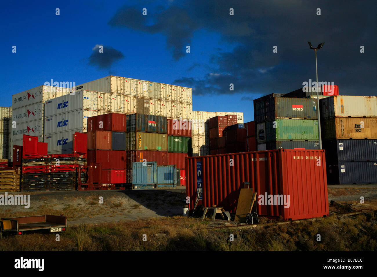 The container terminal and overseas wharf, Port Of Tauranga, western ...