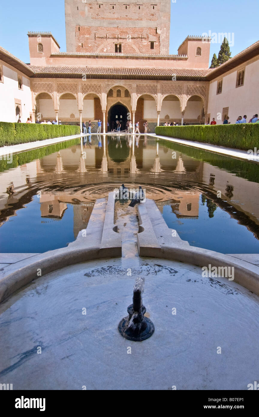 the Court Of Myrtle and the Tower Of Comares,Alhambra,Granada,Andalusia ...