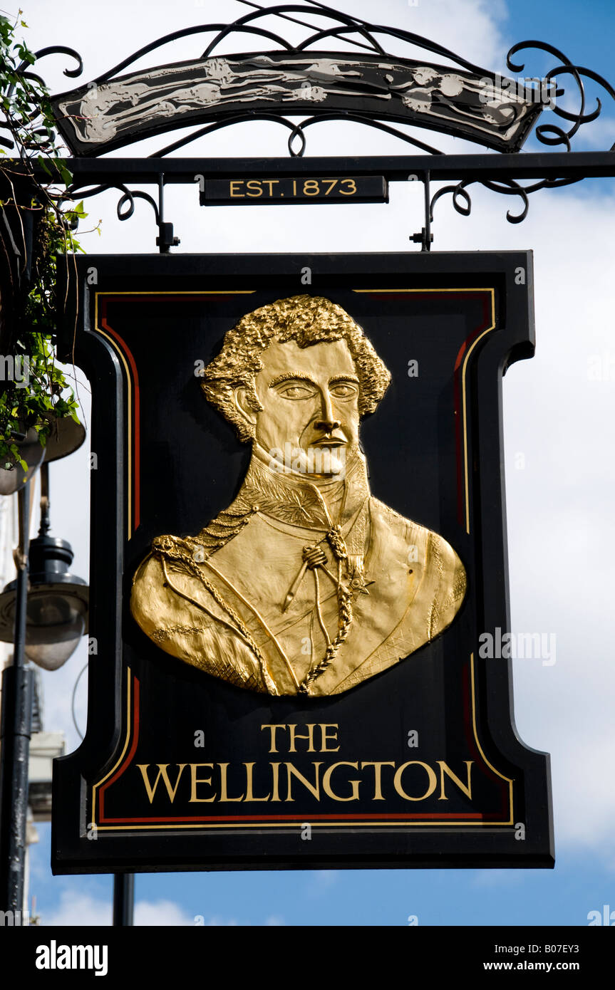 a pub sign in London Stock Photo - Alamy