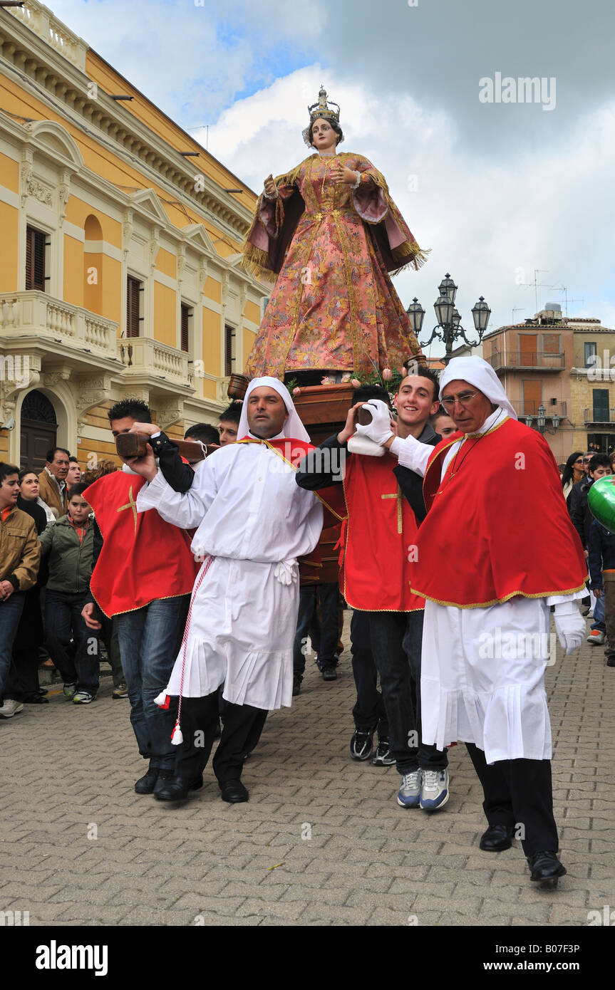 Easter Procession, Pietraperzia, Sicily, Italy Stock Photo - Alamy