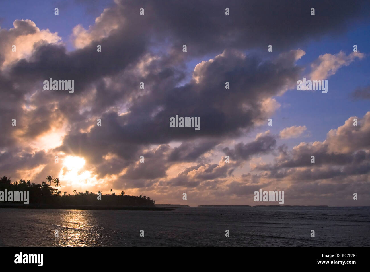 Landscape at sunset, Majuro Atoll, Marshall Islands Stock Photo - Alamy