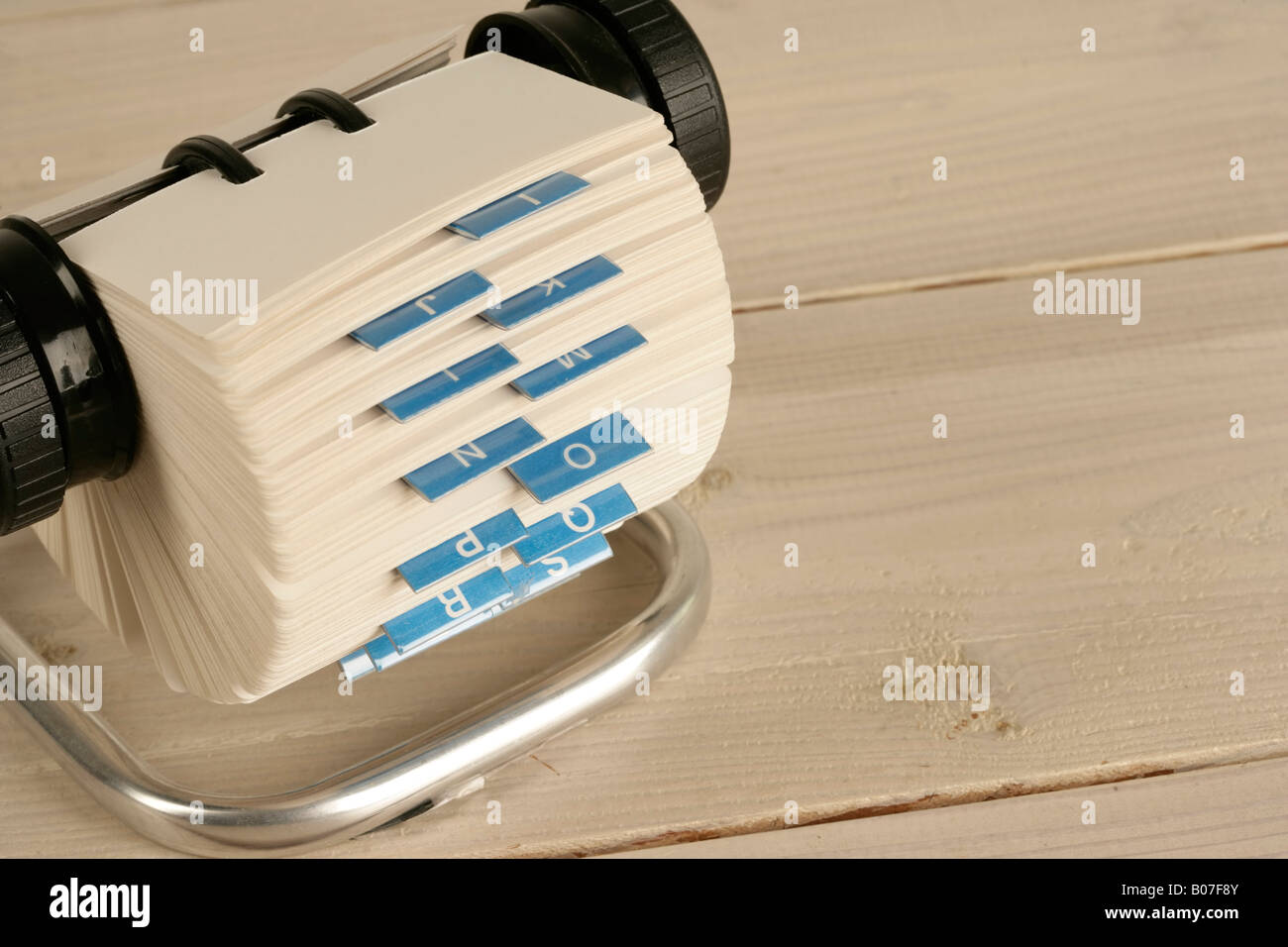 Rotary card file, close-up Stock Photo - Alamy