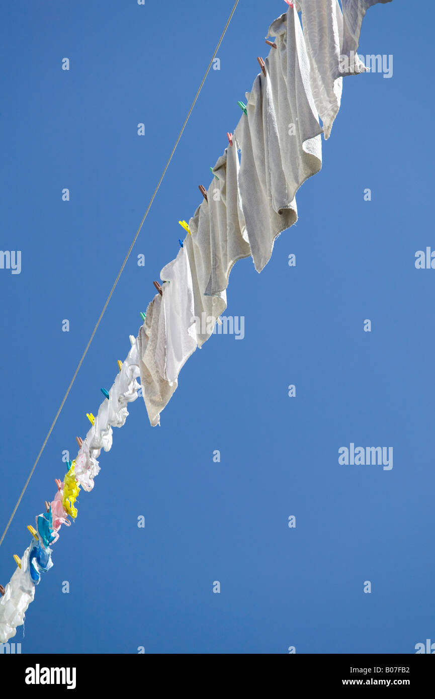 Montenegro, Kotor, Washing line Stock Photo - Alamy