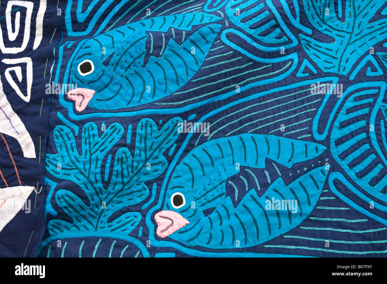 Panama, Comarca de Kuna Yala, San Blas Islands, Mola Stock Photo - Alamy