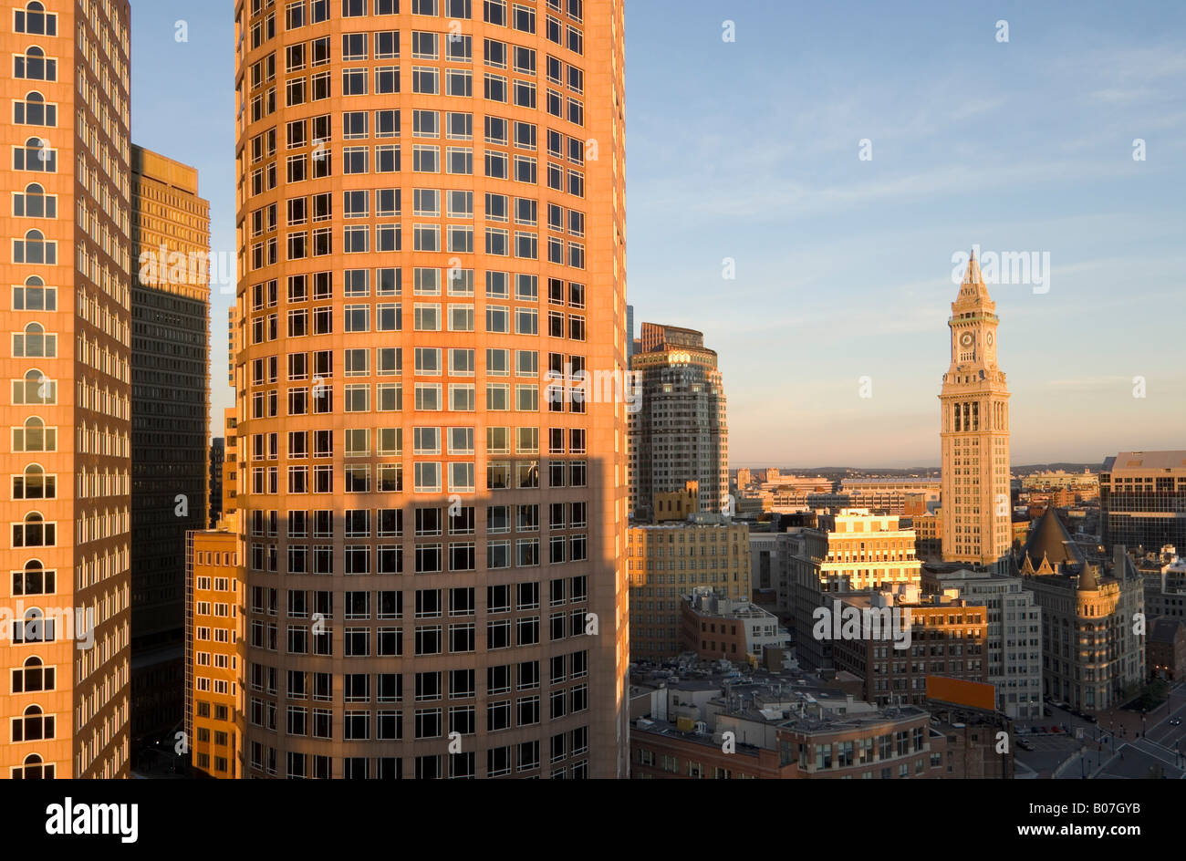 Boston office buildings customs tower hi-res stock photography and ...