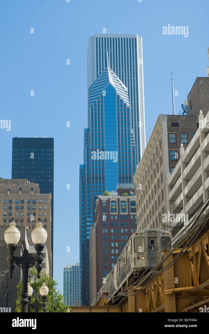 Illinois, Chicago, El train Stock Photo - Alamy