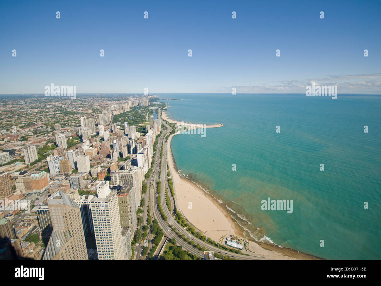 Illinois, Chicago, Oak Street Beach Stock Photo - Alamy
