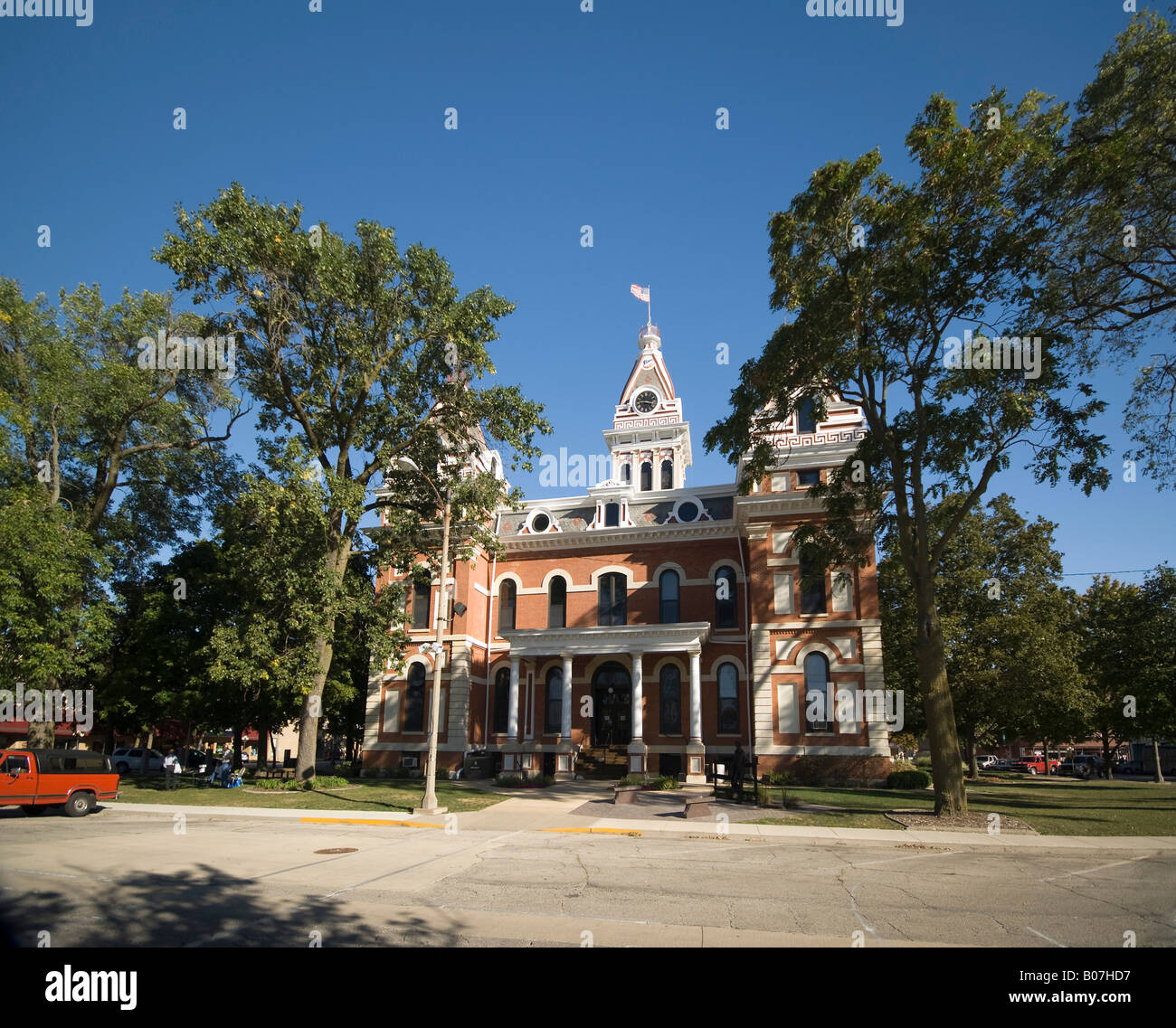 USA, Illinois, Old Route 66, Pontiac, Old Courthouse Stock Photo - Alamy
