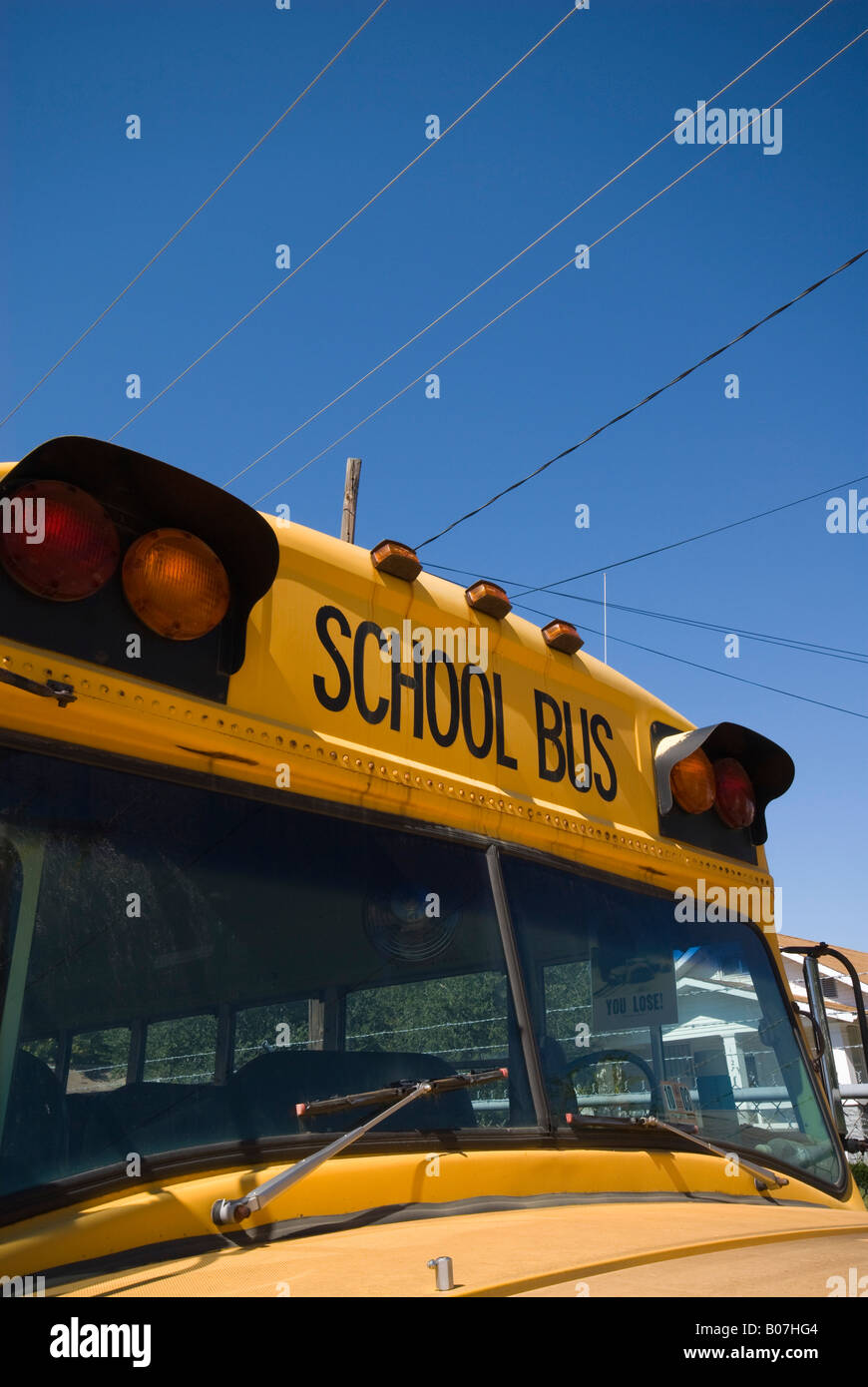 USA, Illinois, Springfield, Old School Bus Stock Photo - Alamy