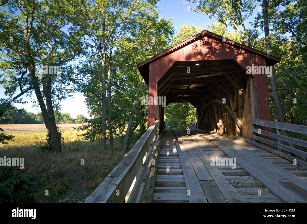 Sugar creek covered bridge hi-res stock photography and images - Alamy
