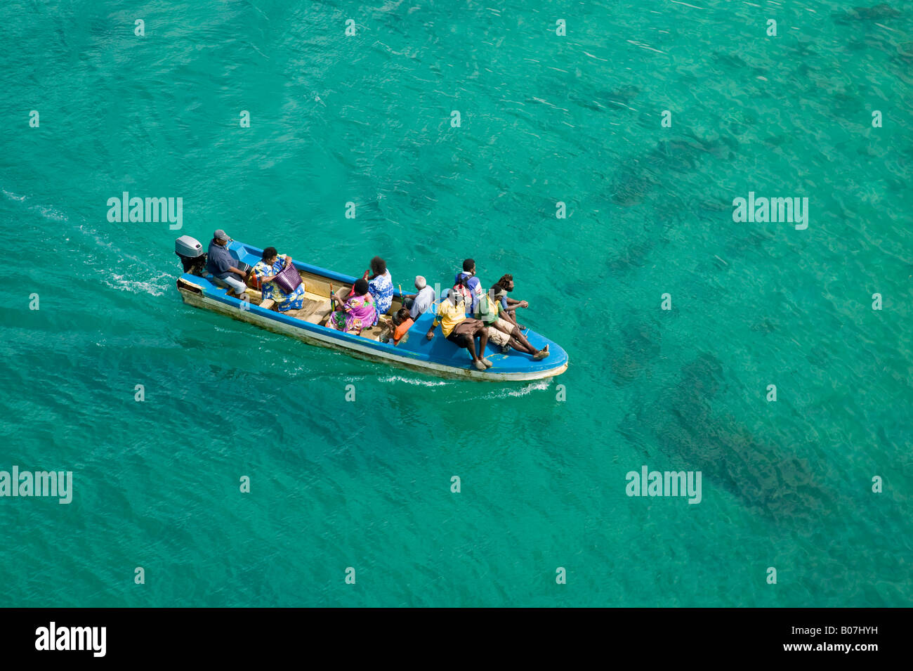 Vanuatu, Efate Island Port Vila, Waterfront - native ferry Stock Photo ...