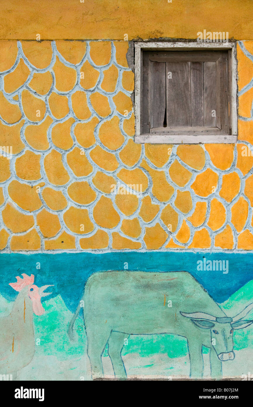 Vanuatu, Tanna Island Lenakel, Waterfront wall detail Stock Photo - Alamy