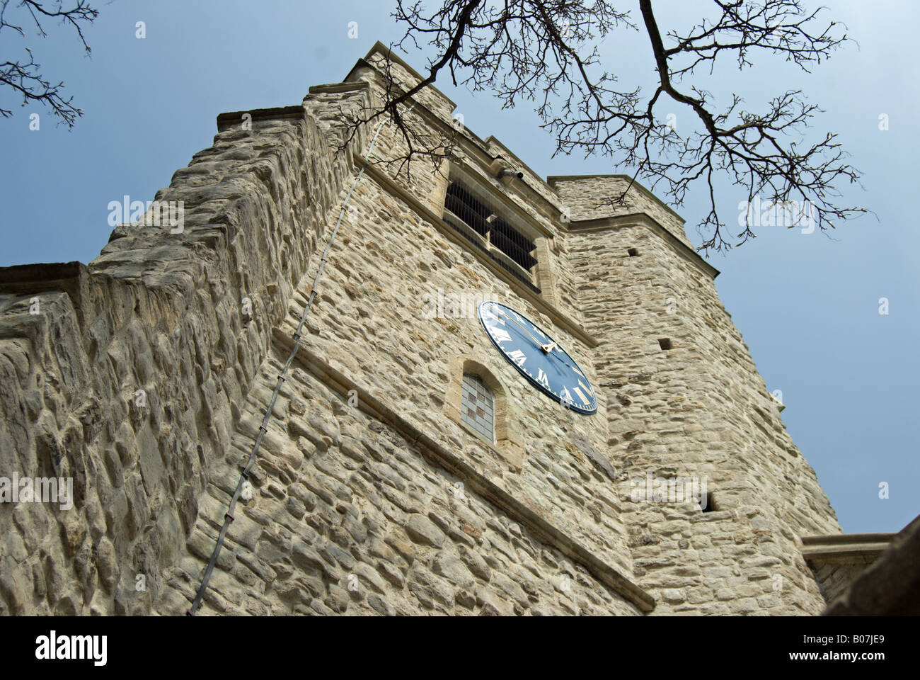 clock tower of st nicholas church, chiswick, west london, england Stock ...