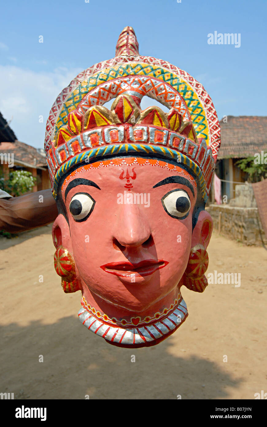 Kokna tribal Mask, Bahoda Paper Mashe Stock Photo - Alamy