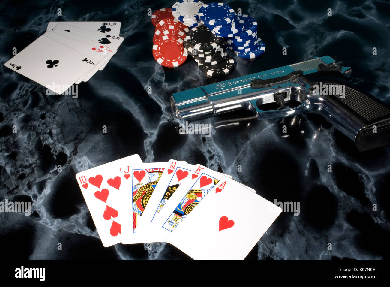 Poker hand royal flush karten hi-res stock photography and images - Alamy