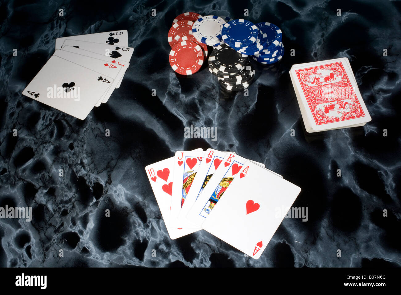 Poker hand royal flush karten hi-res stock photography and images - Alamy