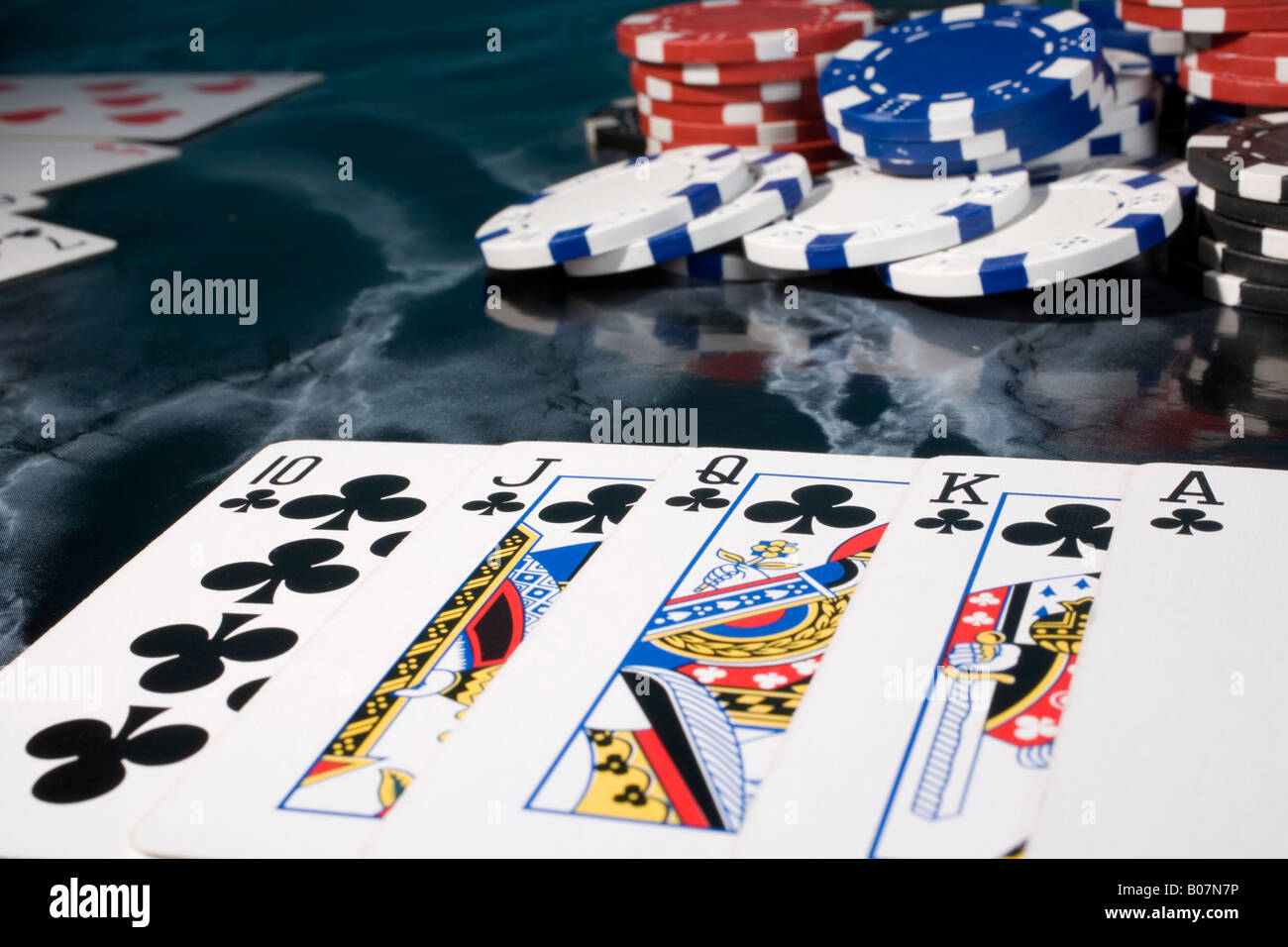 Poker hand royal flush karten hi-res stock photography and images - Alamy
