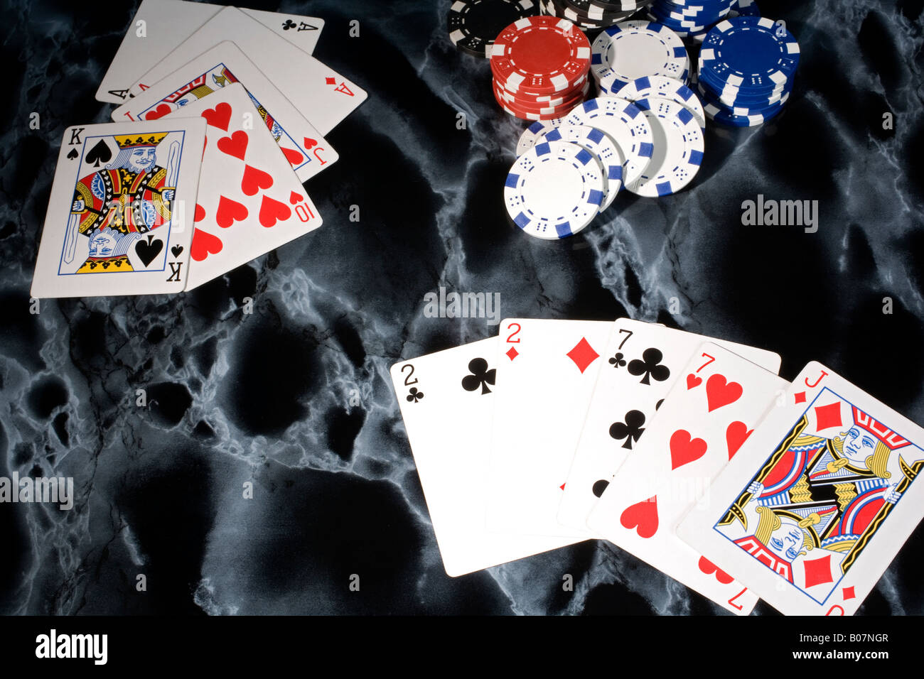 Poker hand royal flush karten hi-res stock photography and images - Alamy