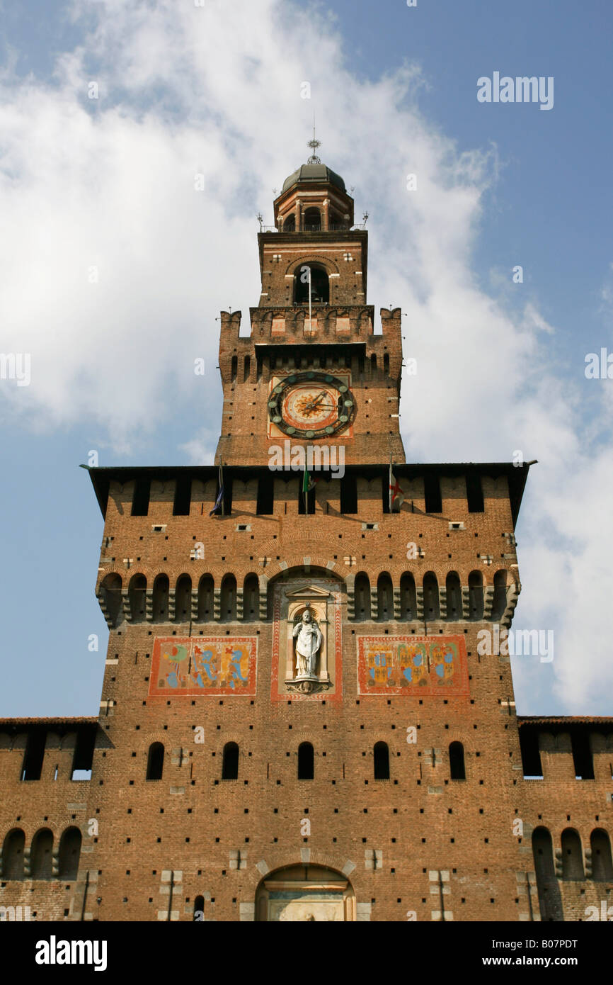 Porta del Filarete Castello Sforzesco Milan Italy Stock Photo - Alamy