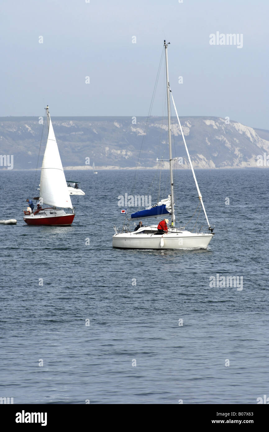 Two yachts sailing on a spring day Stock Photo - Alamy