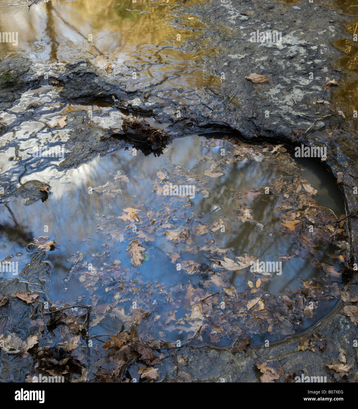 sky reflection in a stream Stock Photo - Alamy