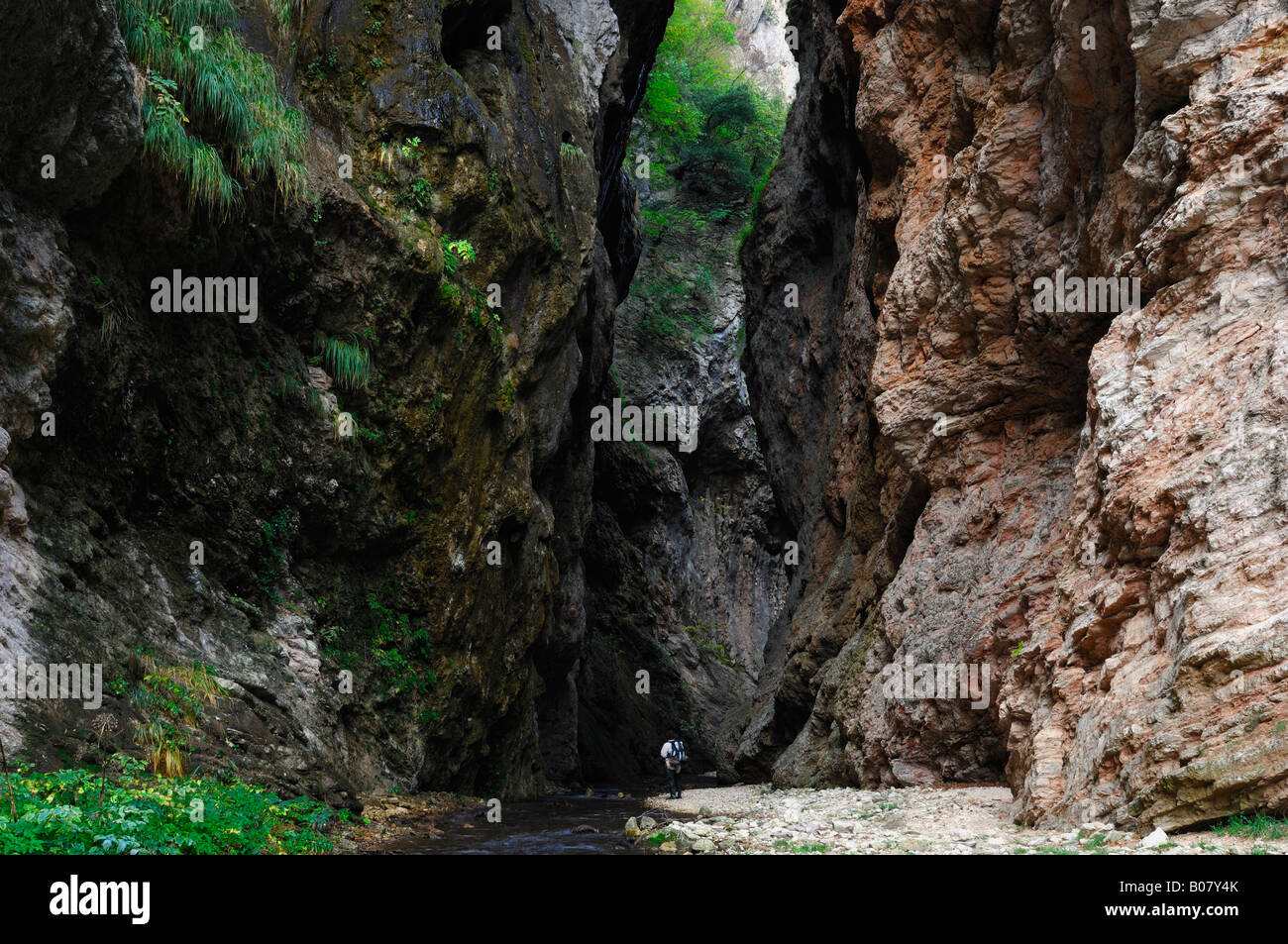 fiastrone river gorges in the sibillini national park, marche, italy ...