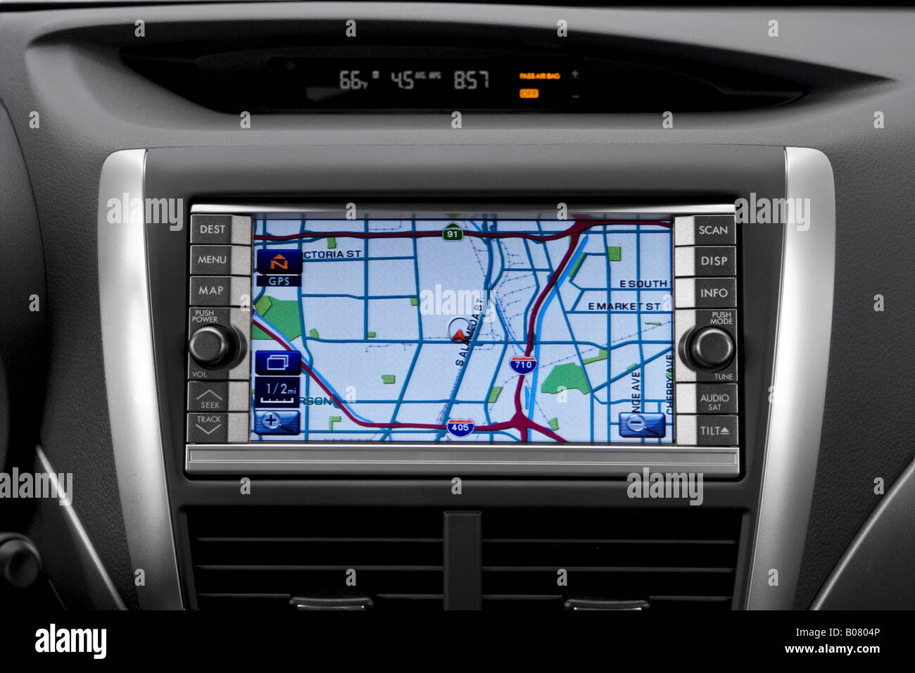 2008 Subaru Impreza WRX STi in Gray - Nav Unit, Head On Stock Photo - Alamy