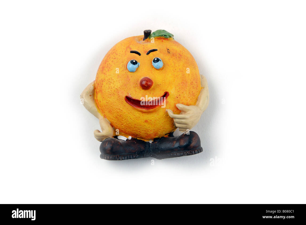 Cartoon Orange Character fridge magnet Stock Photo - Alamy