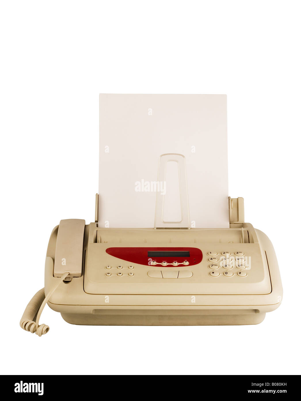 isolated technology fax with blank paper ready to edit Stock Photo - Alamy