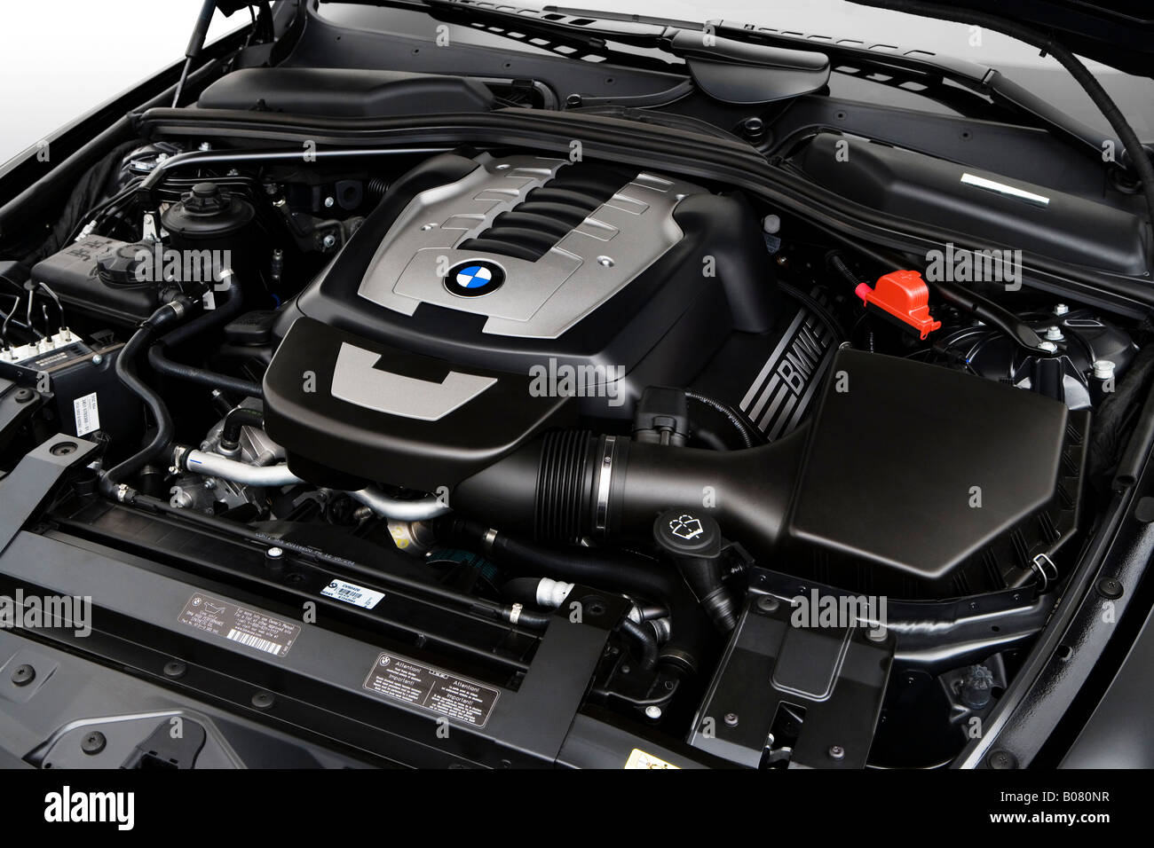 2008 BMW 6-series 650i in Black - Engine Stock Photo - Alamy