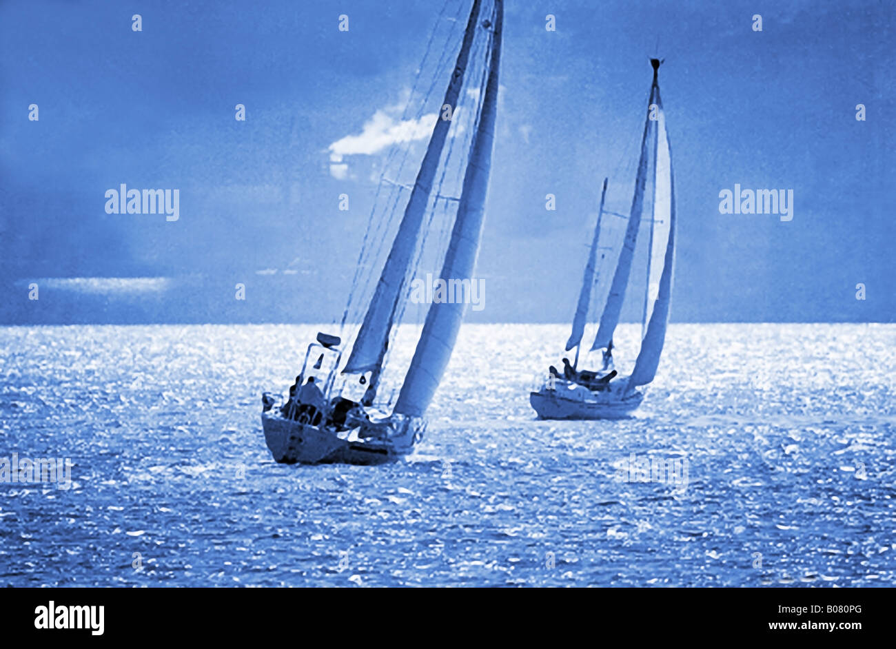 Vessels in competition Stock Photo - Alamy