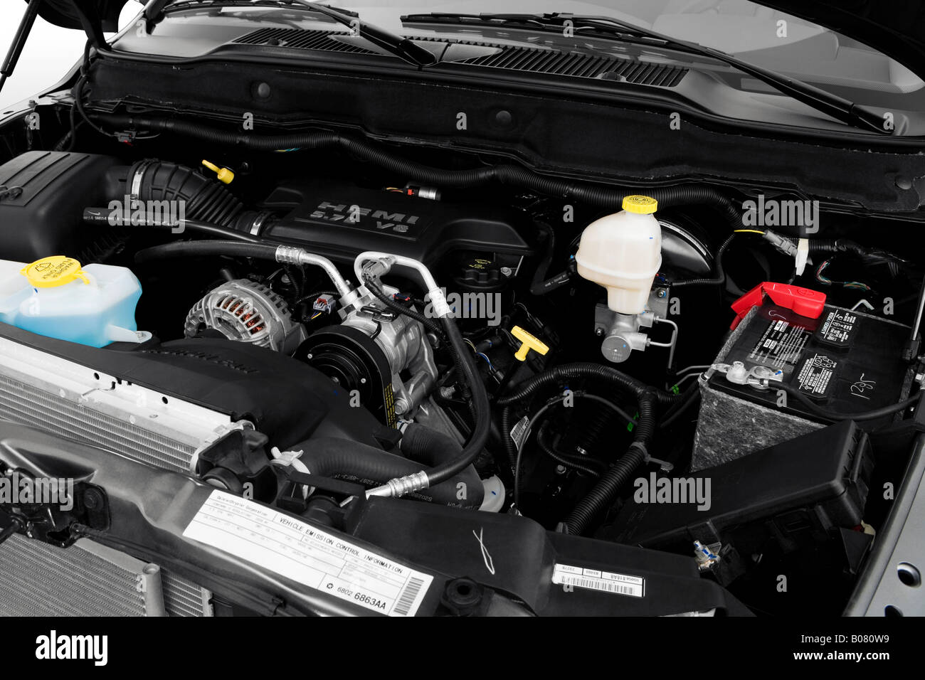 2008 Dodge Ram 1500 SLT in Gray - Engine Stock Photo - Alamy