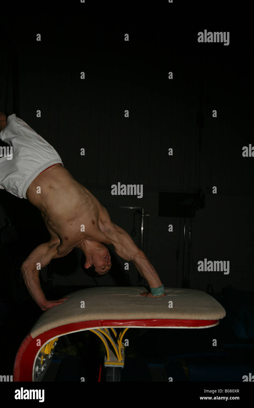 Gymnast vault jump hi-res stock photography and images - Alamy