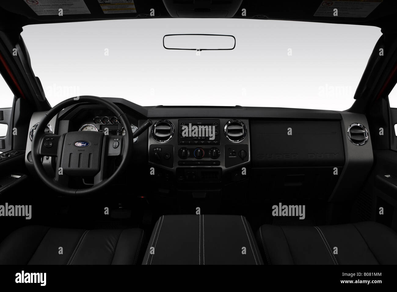 2008 Ford F-250 SD FX4 in Red - Dashboard, center console, gear shifter ...