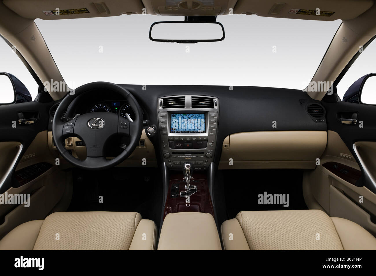 2008 Lexus IS IS250 in Black - Dashboard, center console, gear shifter ...