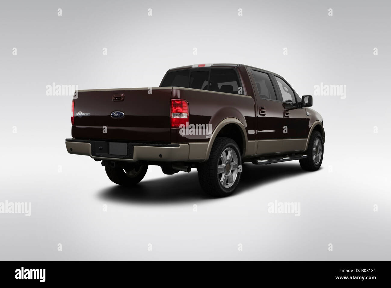 2008 Ford F-150 Lariat King Ranch in Red - Rear angle view Stock Photo ...
