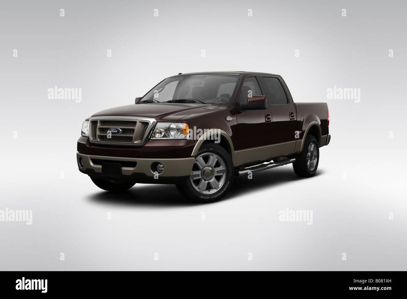 2008 Ford F-150 Lariat King Ranch in Red - Front angle view Stock Photo ...