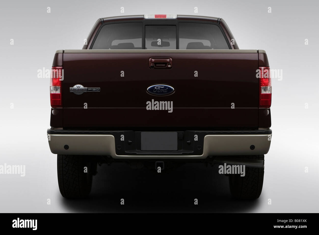 2008 Ford F-150 Lariat King Ranch in Red - Low/Wide Rear Stock Photo ...
