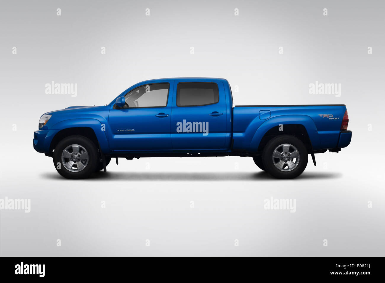 2008 Toyota Tacoma Prerunner in Blue - Drivers Side Profile Stock Photo ...