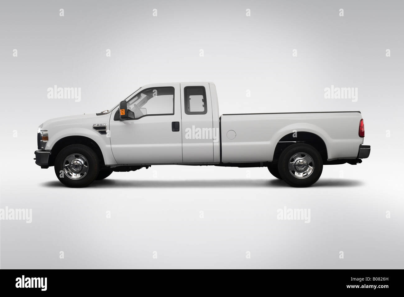 2008 Ford F-250 SD XLT Styleside in White - Drivers Side Profile Stock ...