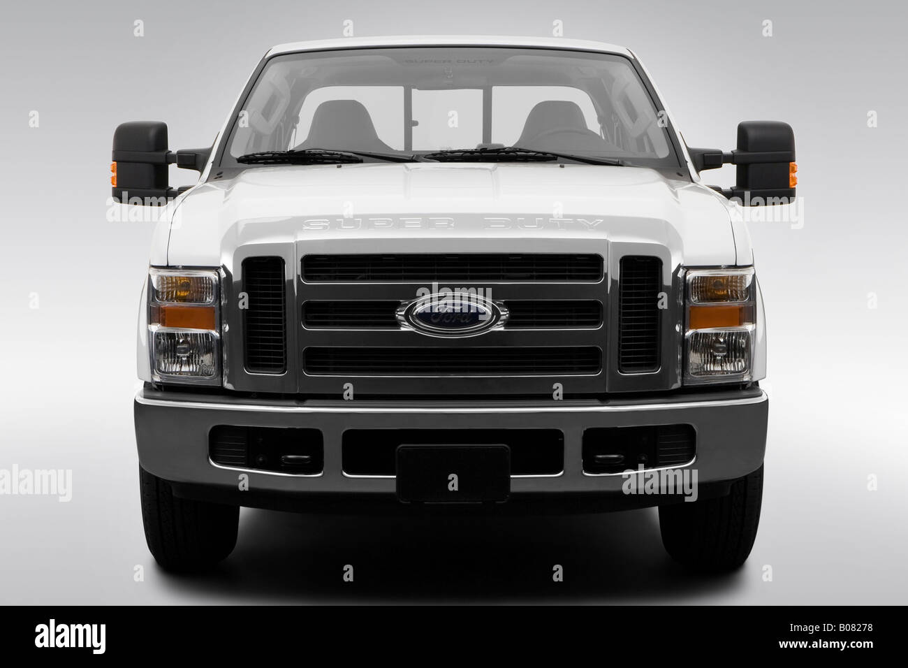 2008 Ford F-250 SD XLT Styleside in White - Low/Wide Front Stock Photo ...