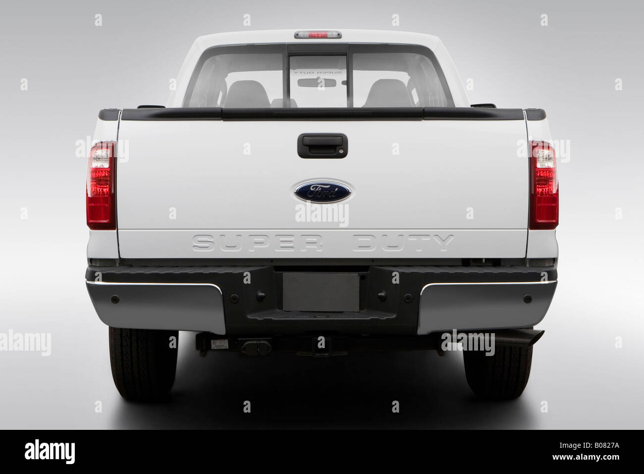 2008 Ford F-250 SD XLT Styleside in White - Low/Wide Rear Stock Photo ...