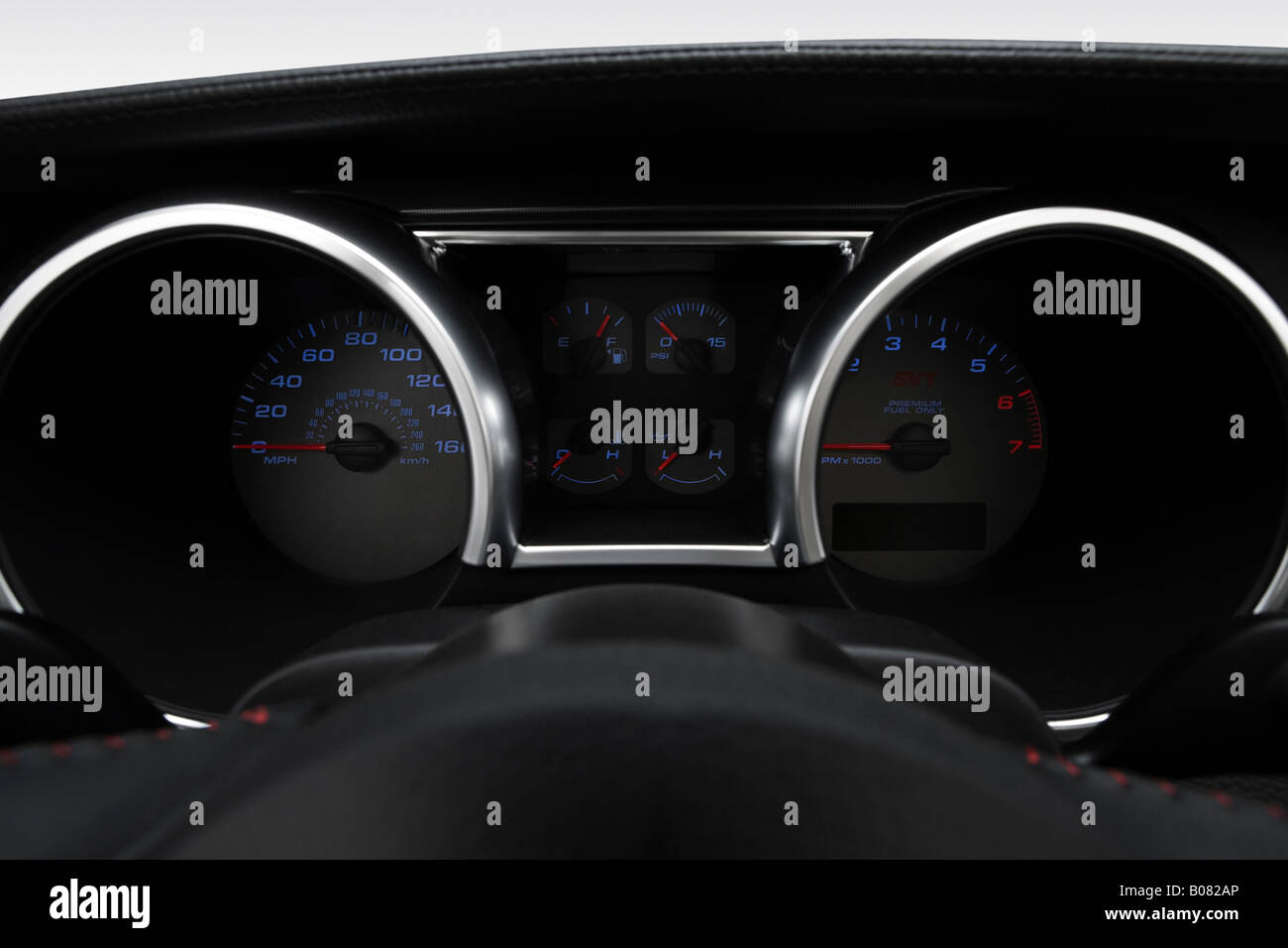 2008 Ford Shelby GT500 in White - Speedometer/tachometer Stock Photo ...